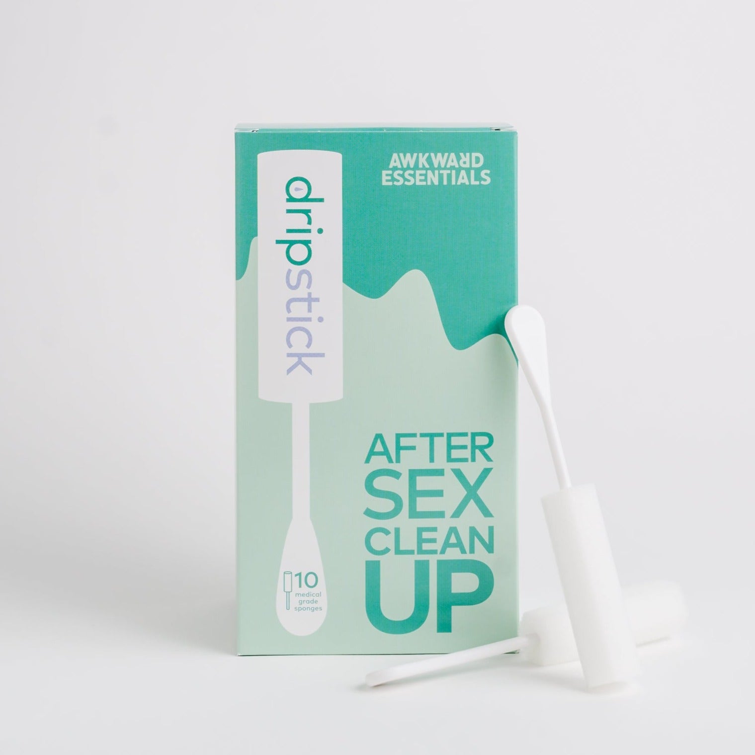 Dripstick10 Pack After Sex Clean Up Sponge Awkward Essentials 6456